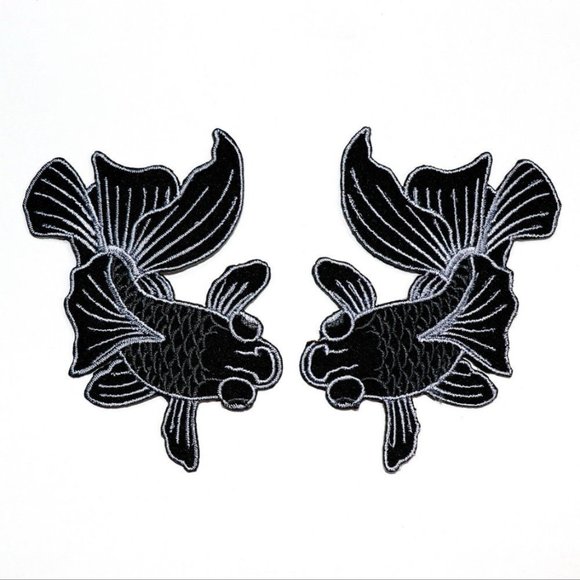 Accessories | Koi Fish Patch Iron On Fishes Black Animal Diy Sea | Poshmark